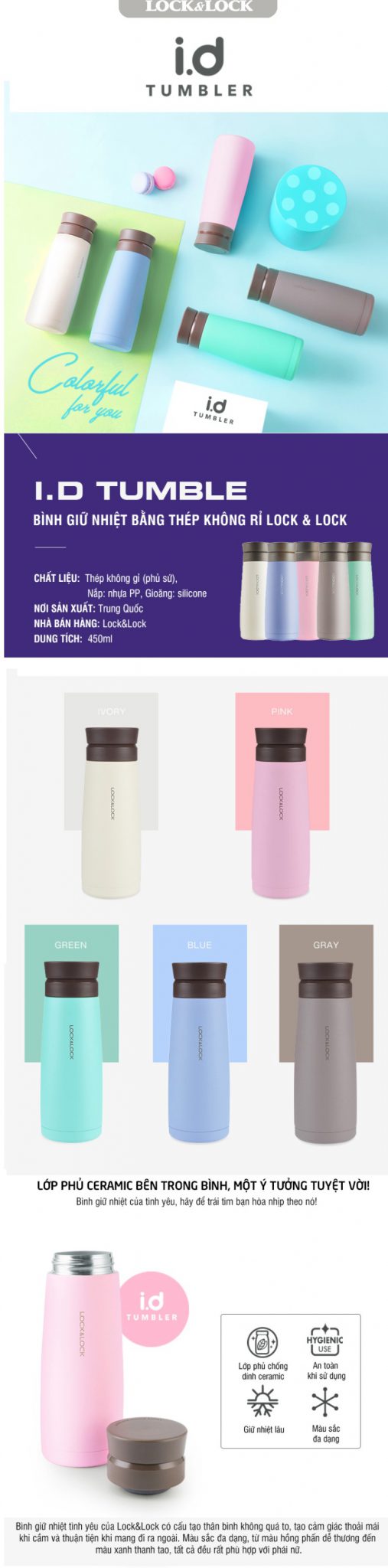 Bình Giữ Nhiệt Lock&Lock LHC4169