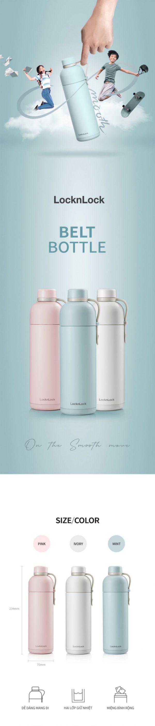 Bình giữ nhiệt Lock&Lock Belt Bottle LHC4267